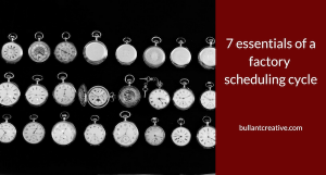 7 essentials of a factory scheduling cycle | Bullant Creative